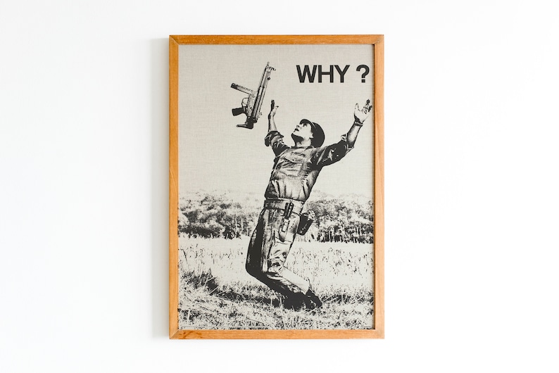 Why? War Propaganda Poster, Nuclear Art, Political Poster, Skeleton Art ...