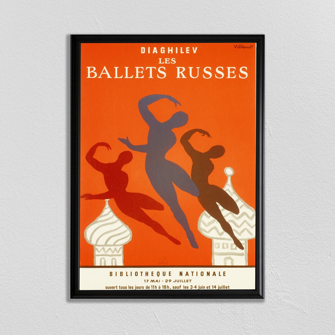 Paris Wall Art, Ballet Poster, Russian Poster, Russia Print, Dancing ...