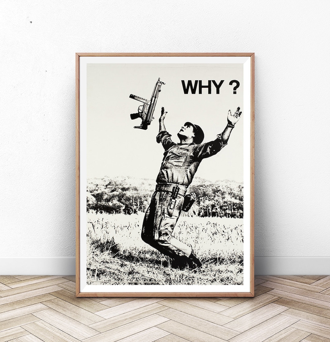 Why? War Propaganda Poster, Nuclear Art, Political Poster, Skeleton Art ...
