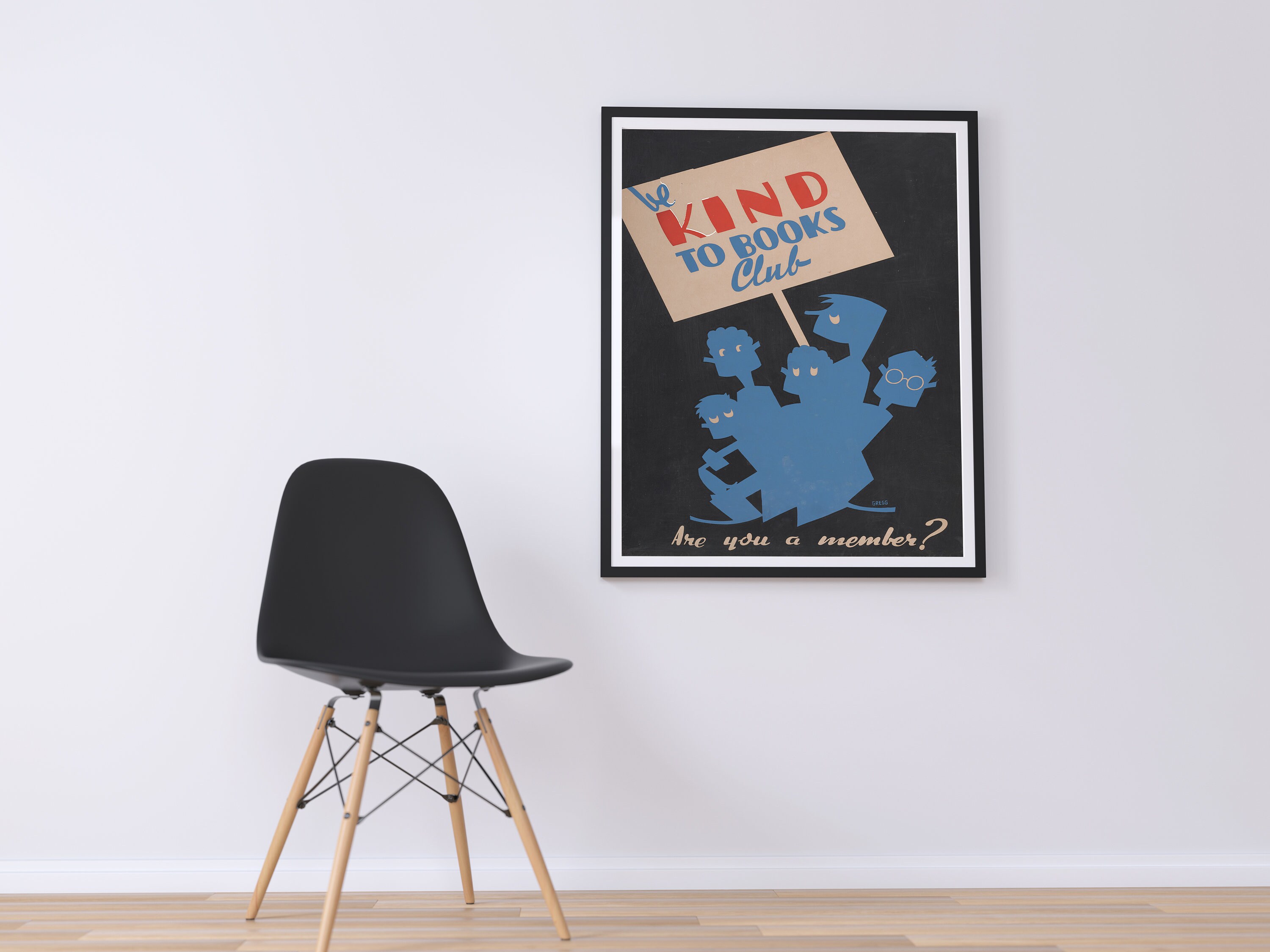 Library Poster Classroom Art Be Kind to Books Vintage | Etsy