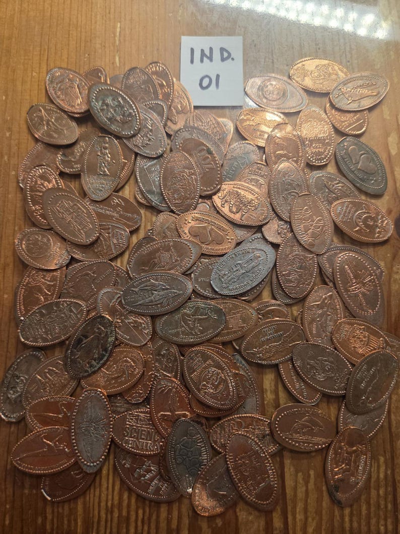 Elongated Pressed Penny Lot of 100+ From Indiana - Etsy
