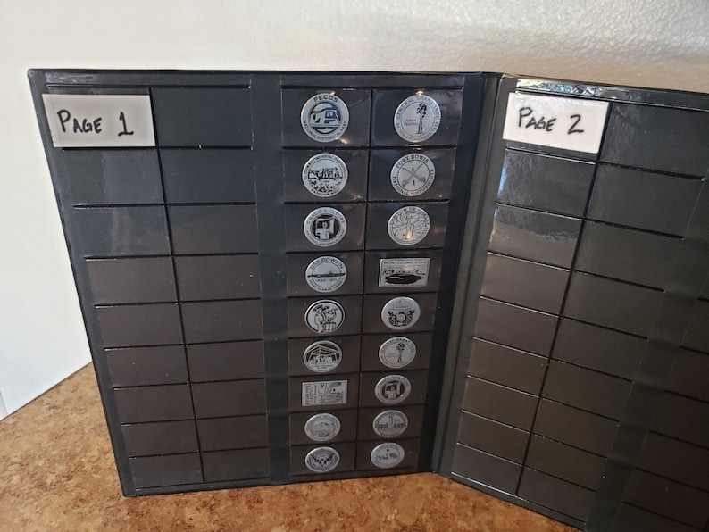 National Park Token Album / Elongated / Storage Album Holds 144 Tokens ...