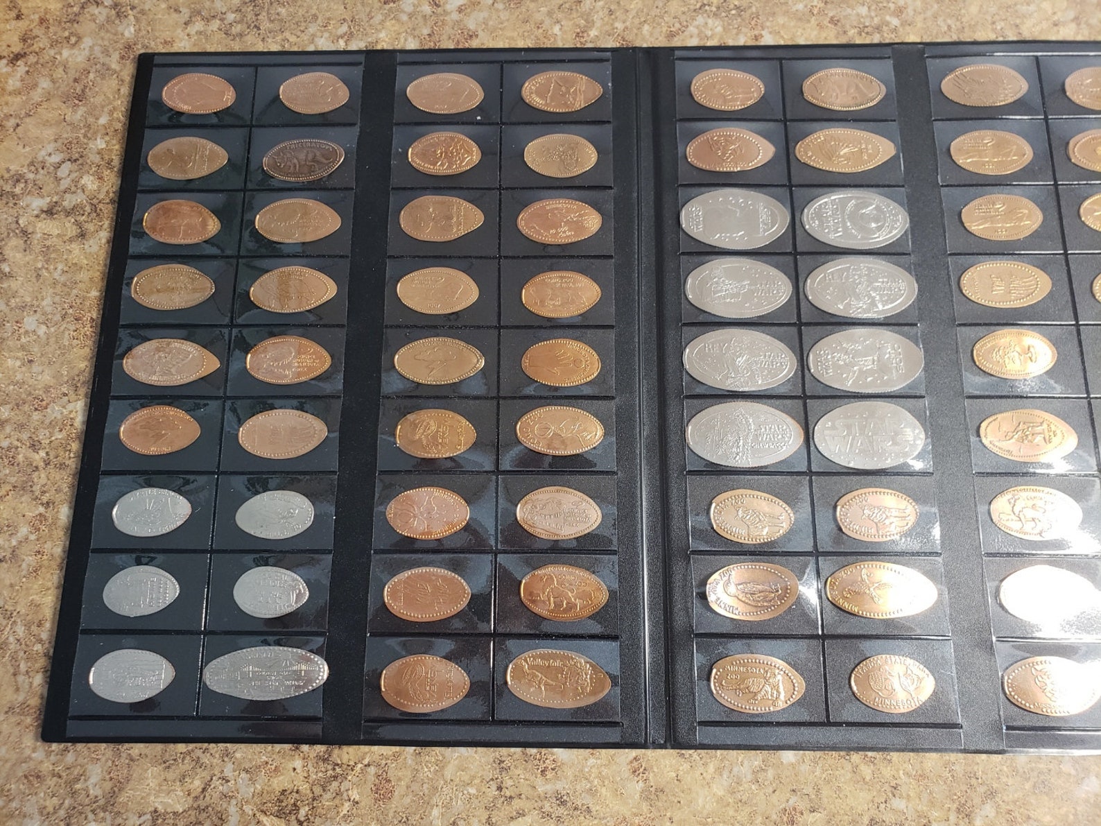 Huge Elongated / Pressed Penny Book Holds 144 Pennies, Nickels, Dimes ...