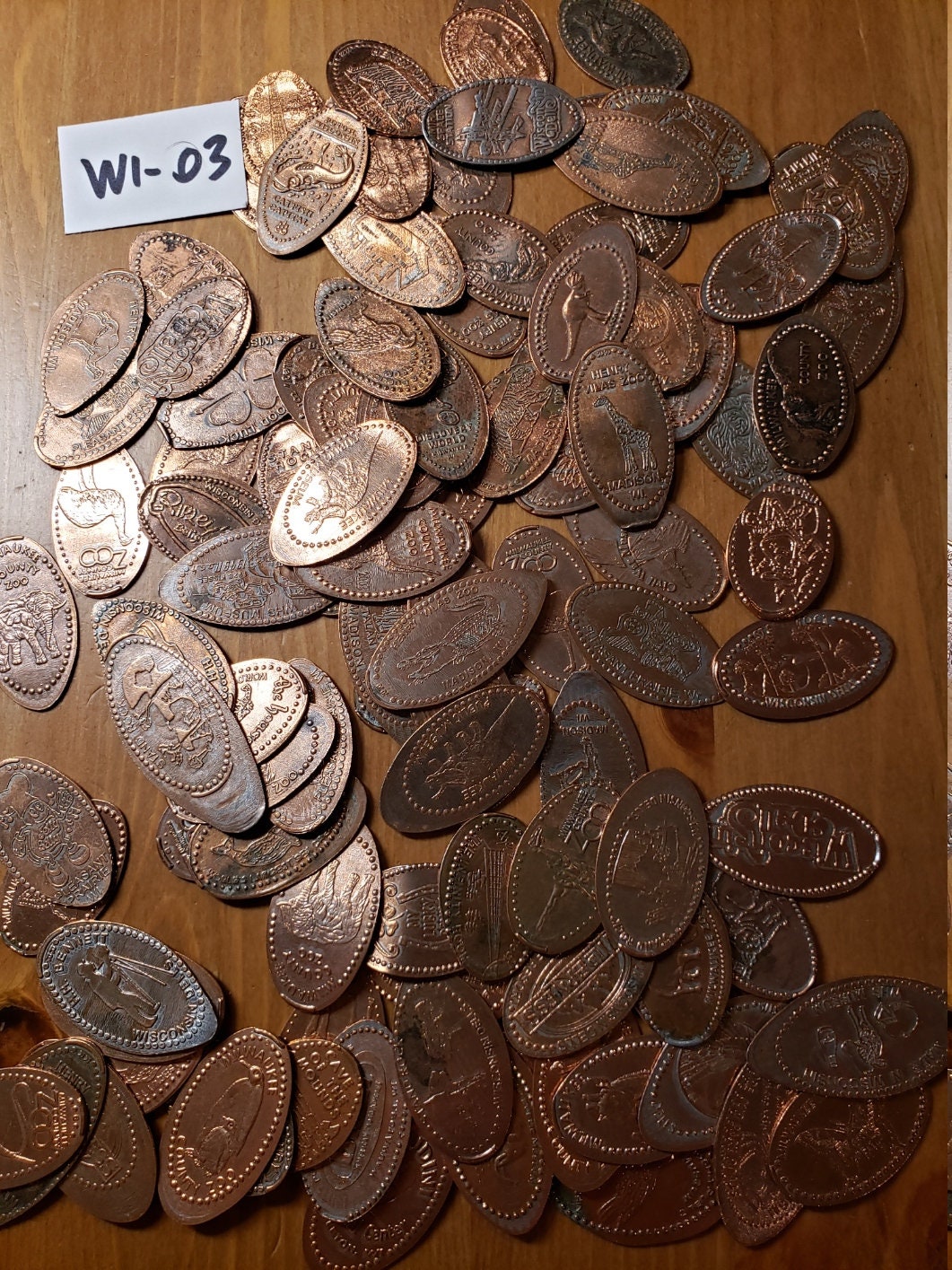 Elongated Pressed Penny Lot of 100+ From Wisconsin - Etsy