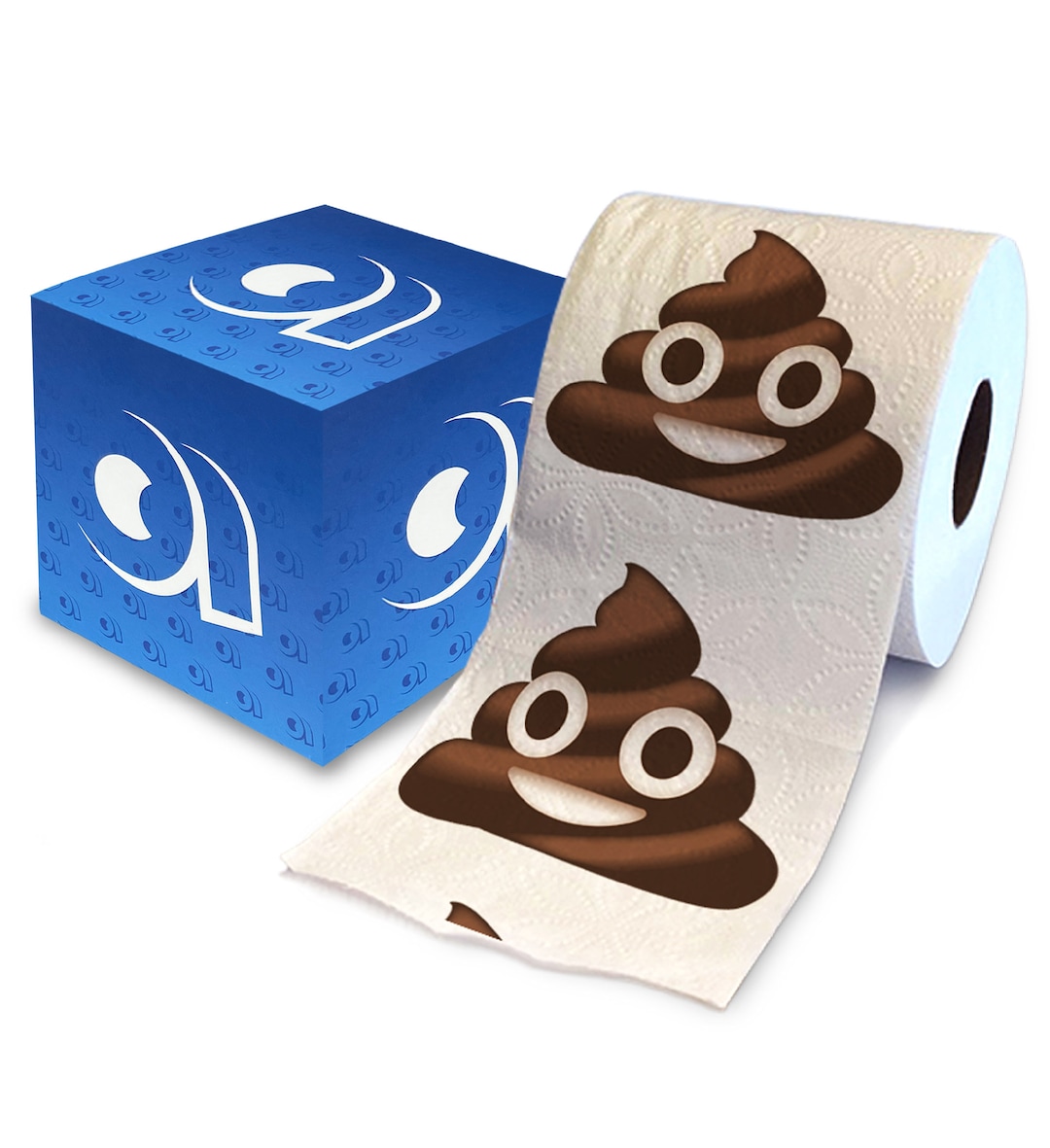 Printed TP Poop Face Emotion Printed Toilet Paper Gag Gift – Funny ...
