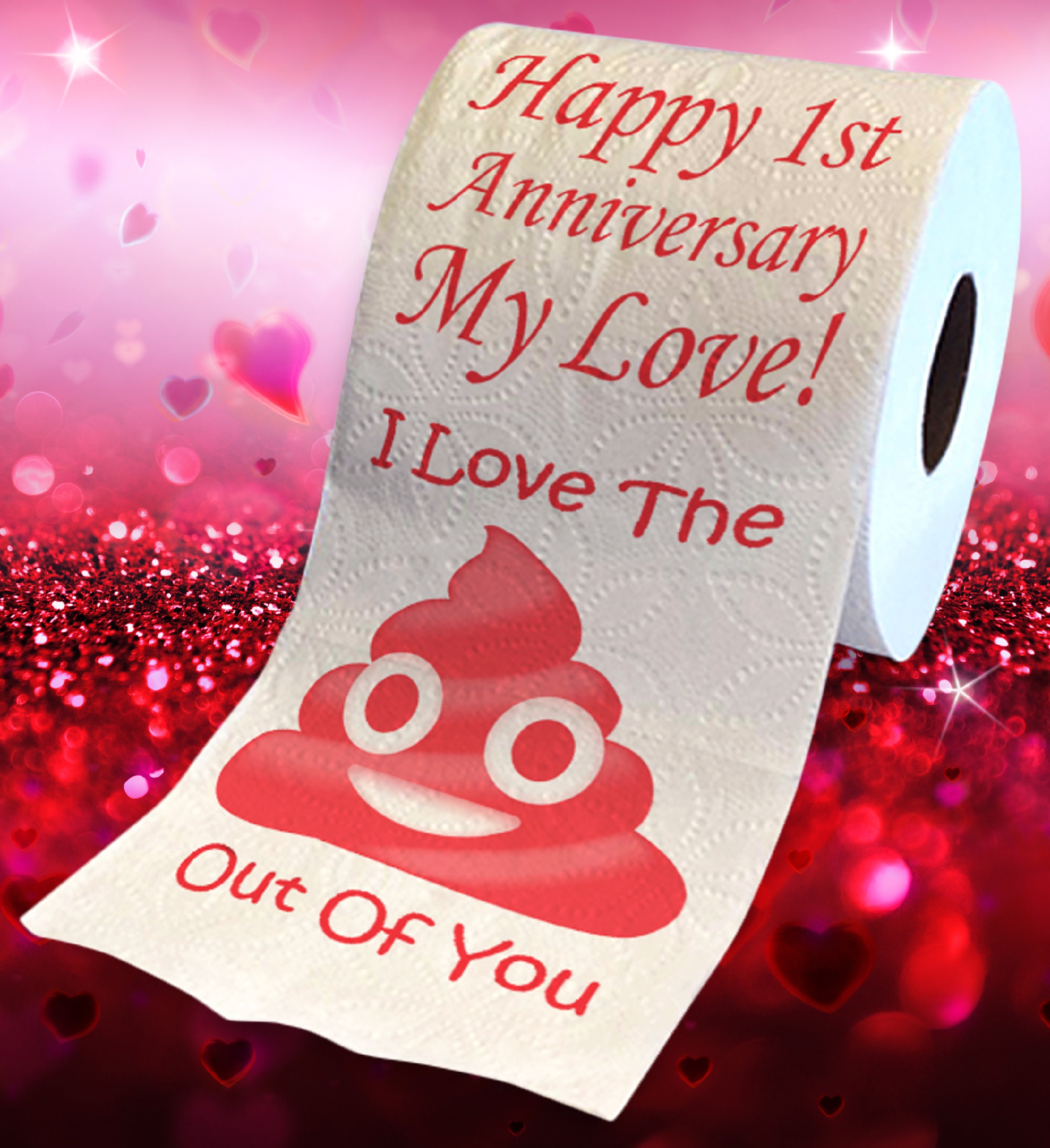 Printed TP Happy First Anniversary I Love the Poop Outta You | Etsy