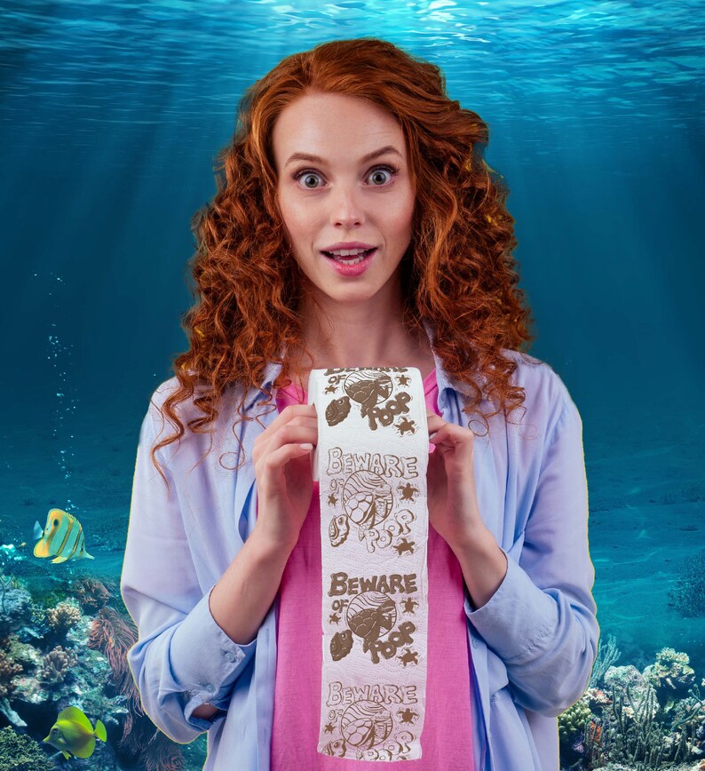 Printed TP Beware of Sea Turtle Poop Printed Toilet Paper Gag - Etsy