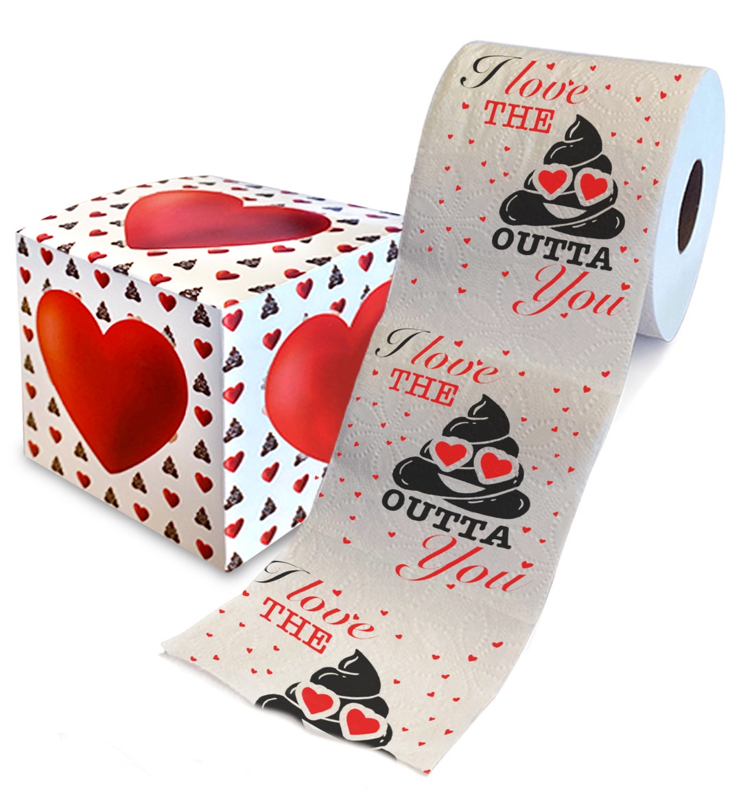 Printed TP I Love the Poop Outta You Valentine's Printed Toilet Paper ...