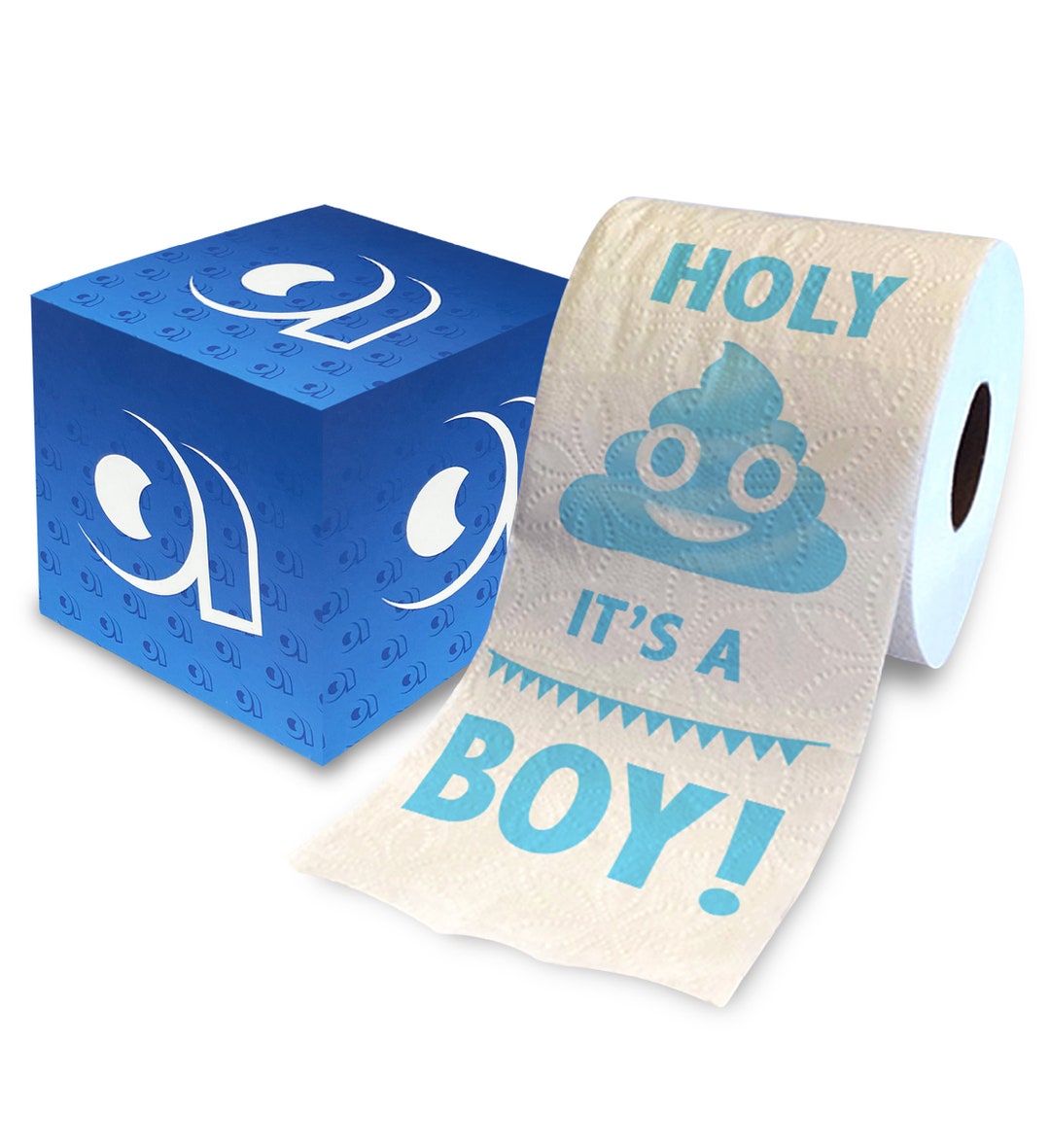 Printed TP Holy Poop It's a Boy! Printed Toilet Paper Gag Gift – Funny ...