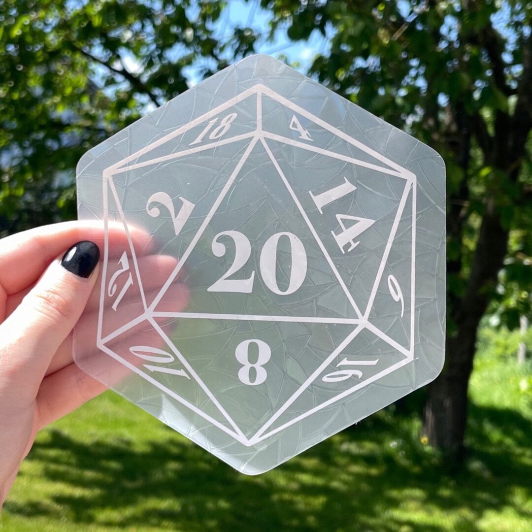 D20 Suncatcher Sticker, Suncatcher Sticker, Window Decoration, Rainbow ...