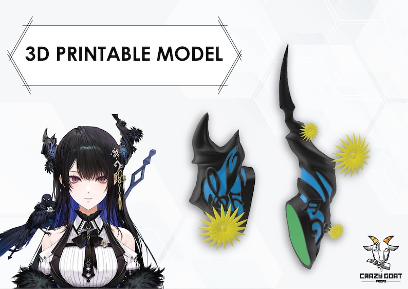 Hololive - Nerissa Ravencroft 3d Printable Cosplay Horn - Etsy