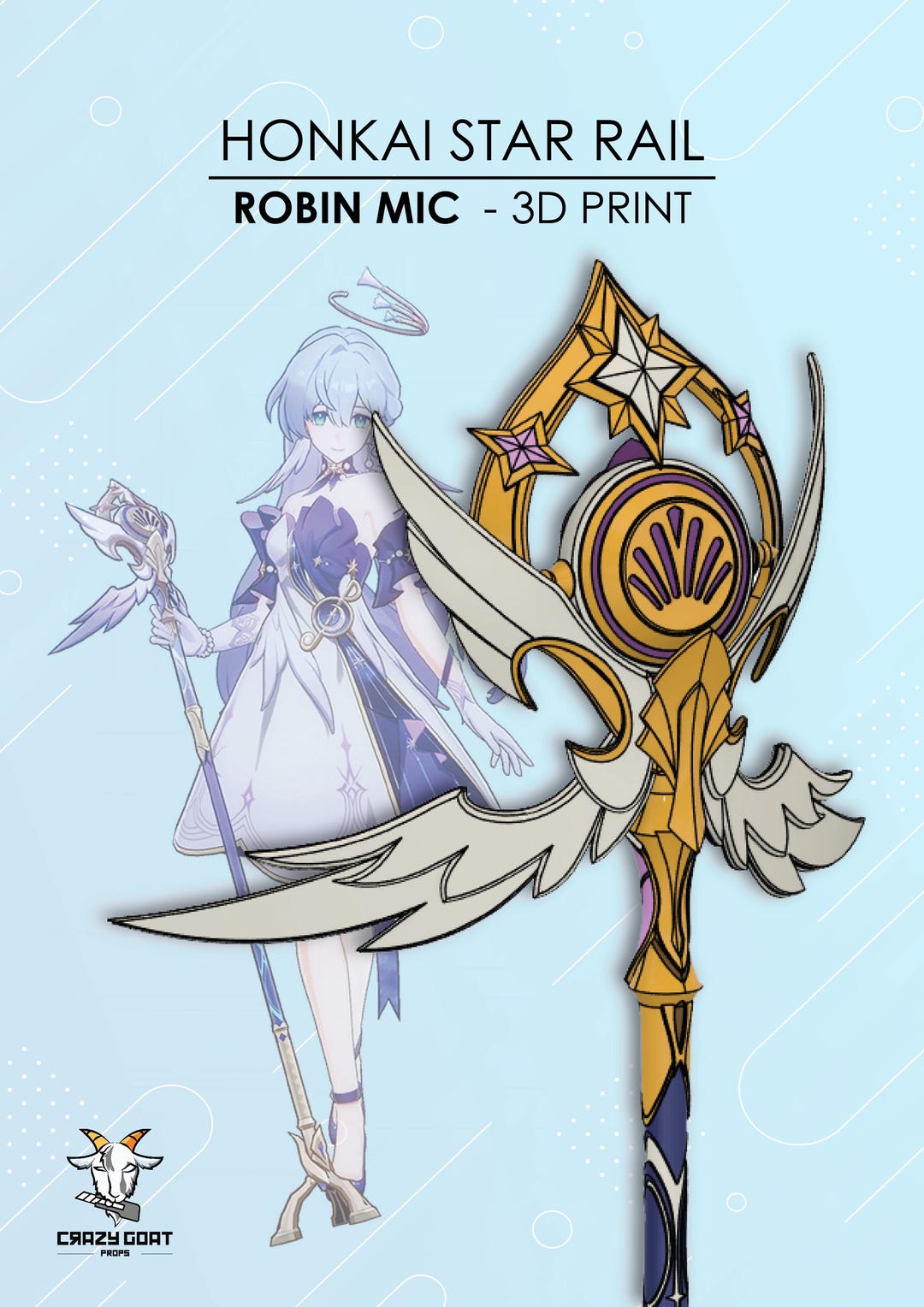 HONKAI STAR RAIL - Robin Mic Cosplay Prop 3d Model File - Etsy