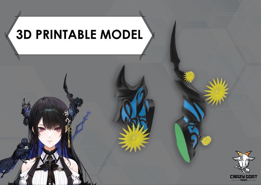 Hololive - Nerissa Ravencroft 3d Printable Cosplay Horn - Etsy