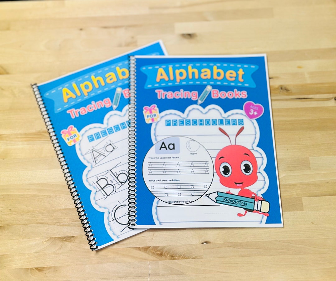 Alphabet Letter Tracing Spiral Book Ages 3 - Etsy