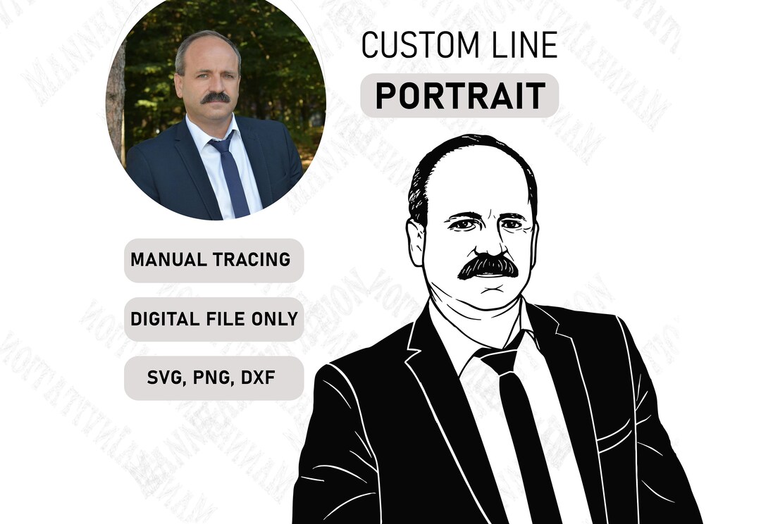 Custom SVG Portrait - From Photo to SVG Cutting File - Line SVG ...