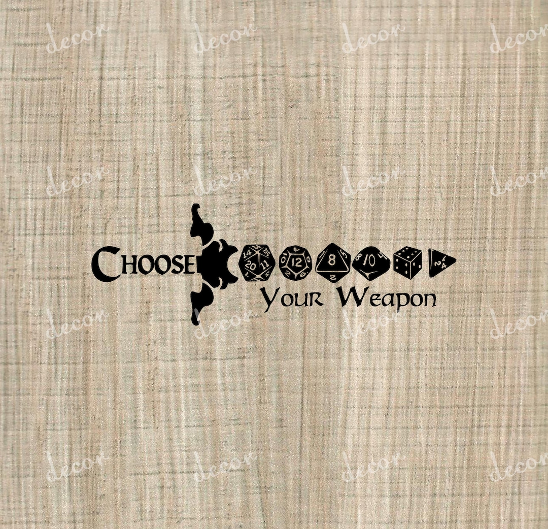 For Personal Use Only Dice Sword Game Master Choose Your Weapon Rpg ...