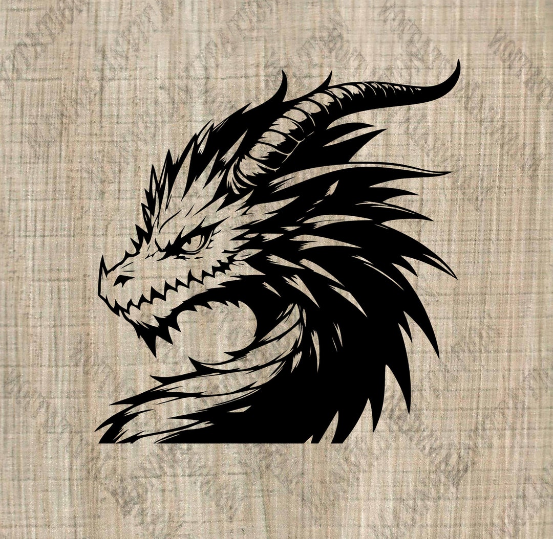 Dragon Face SVG: RPG Vector Cut Files for Cricut - Etsy