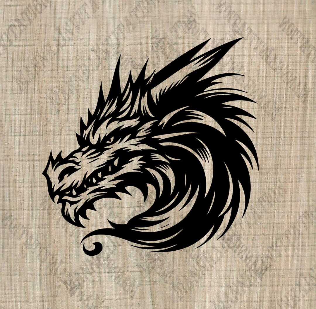 Dragon Face SVG: RPG Vector Cut Files for Cricut - Etsy