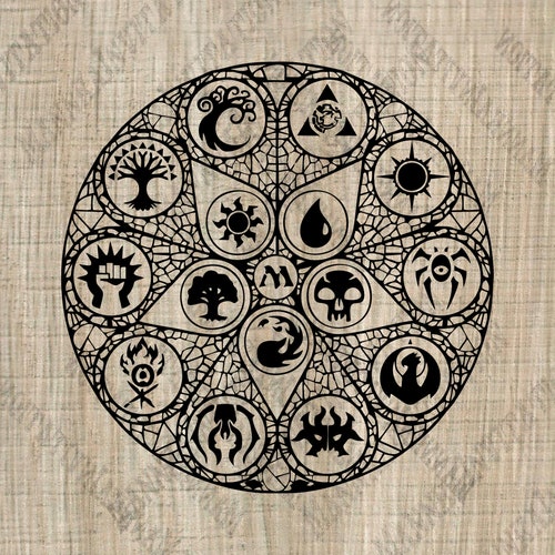 Mtg Magic The Gathering Mana Symbols Svg Digital Download Etsy