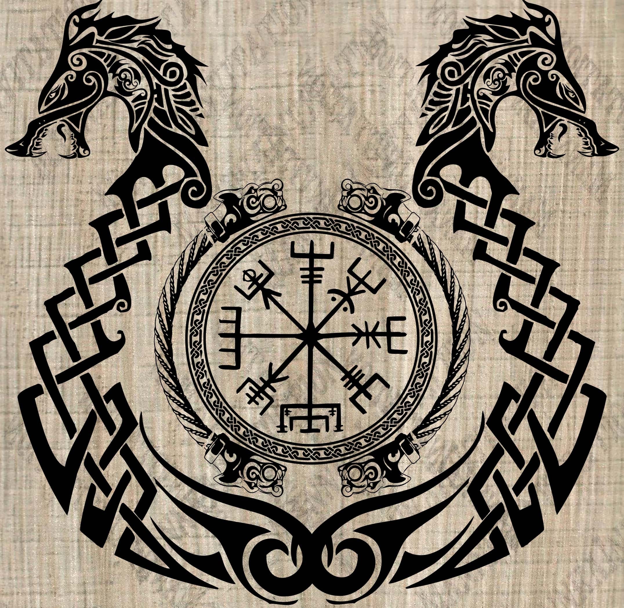 Ancient Viking Symbols Dragon