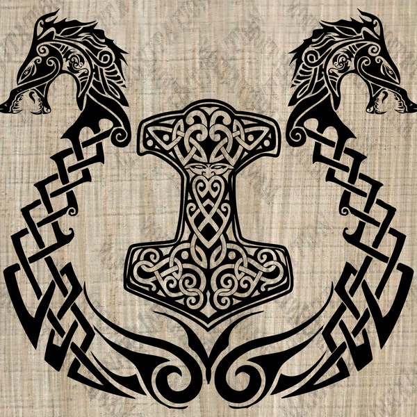 Mjolnir Svg - Etsy