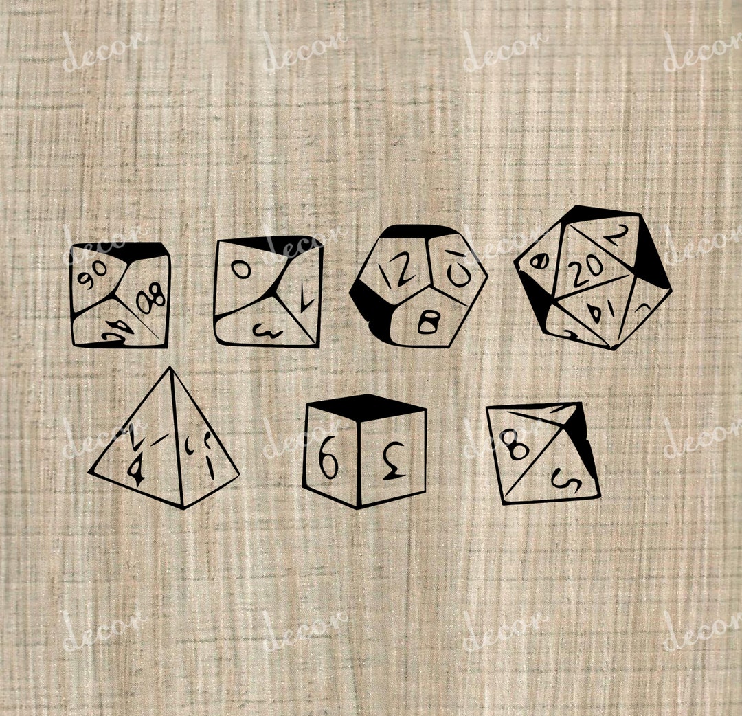For Personal Use Only! RPG Game Dice Silhouette Svg, Svg Cut File, PNG ...