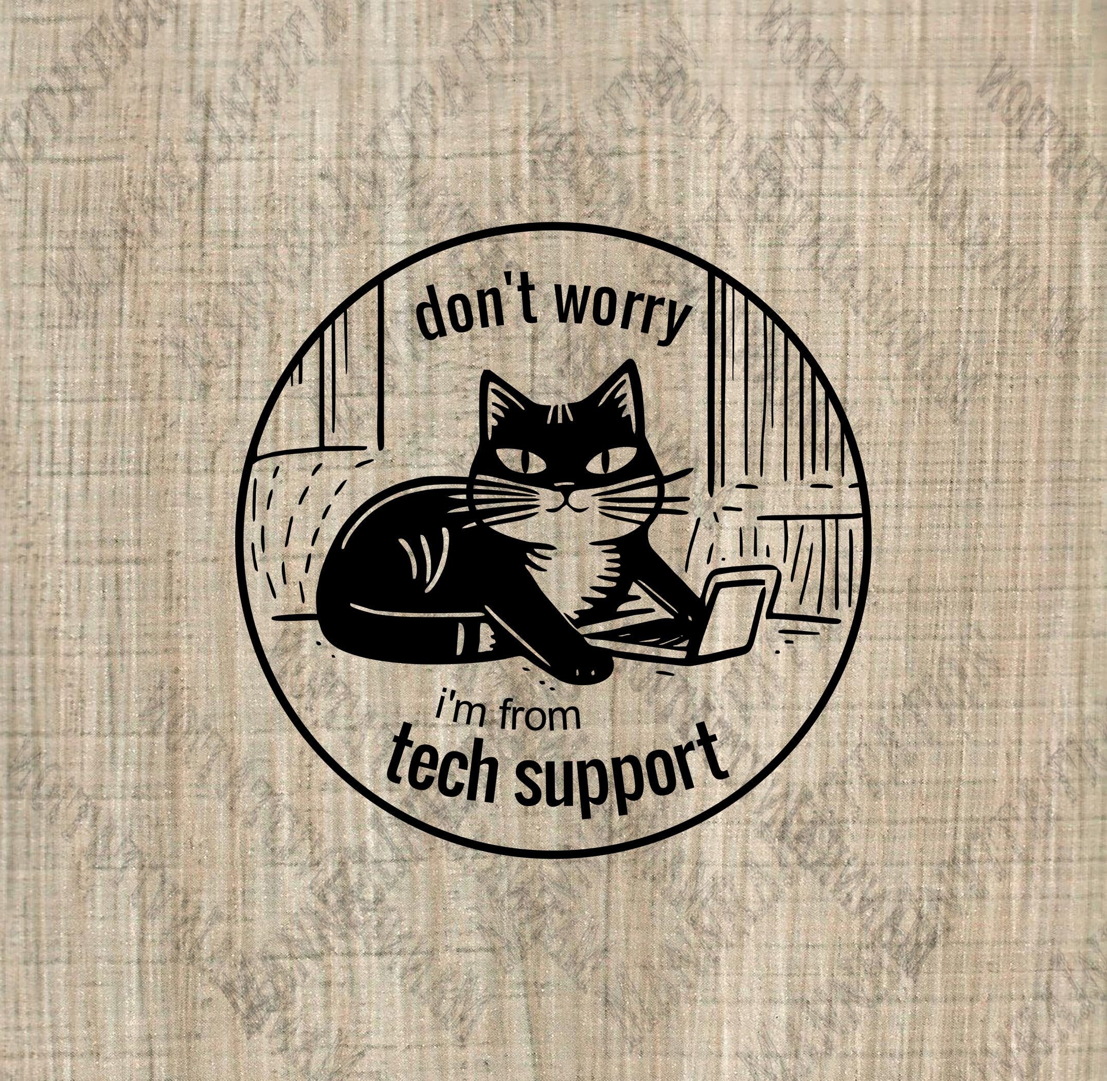 Cat Tech Support Svg Cricut SVG Cut File Fuck That SVG - Etsy