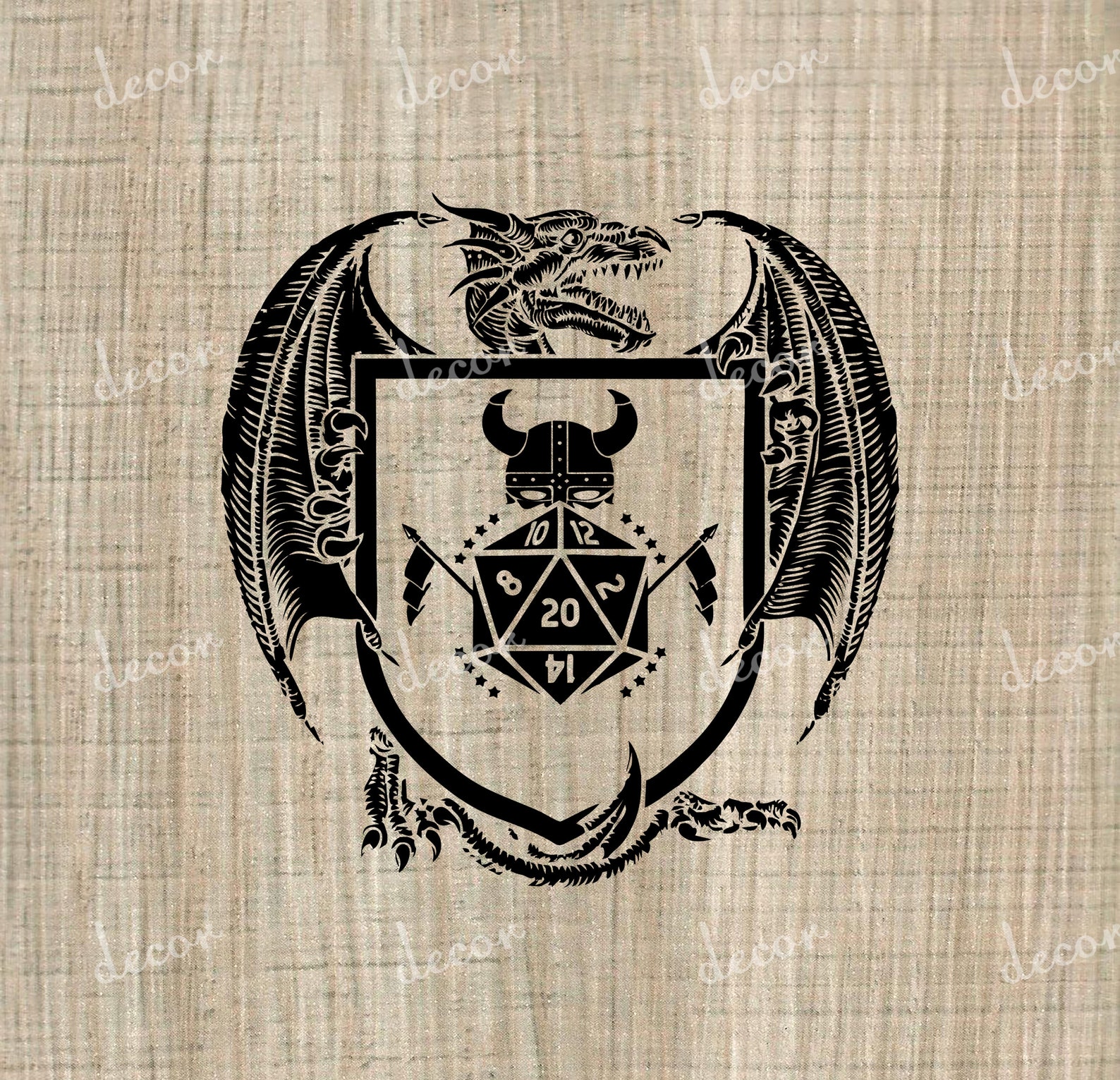 Dungeons and Dragons clipart DnD Logo D&D Dragon picture | Etsy