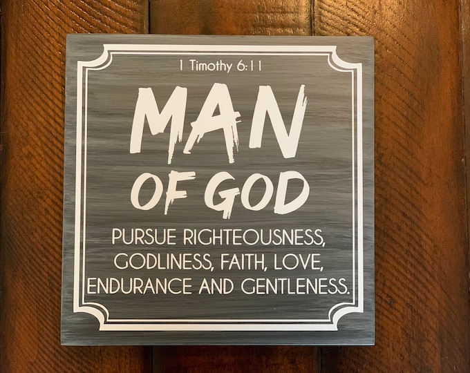 Man of God Sign, Reformed Theology, Father’s Day Sign - Etsy