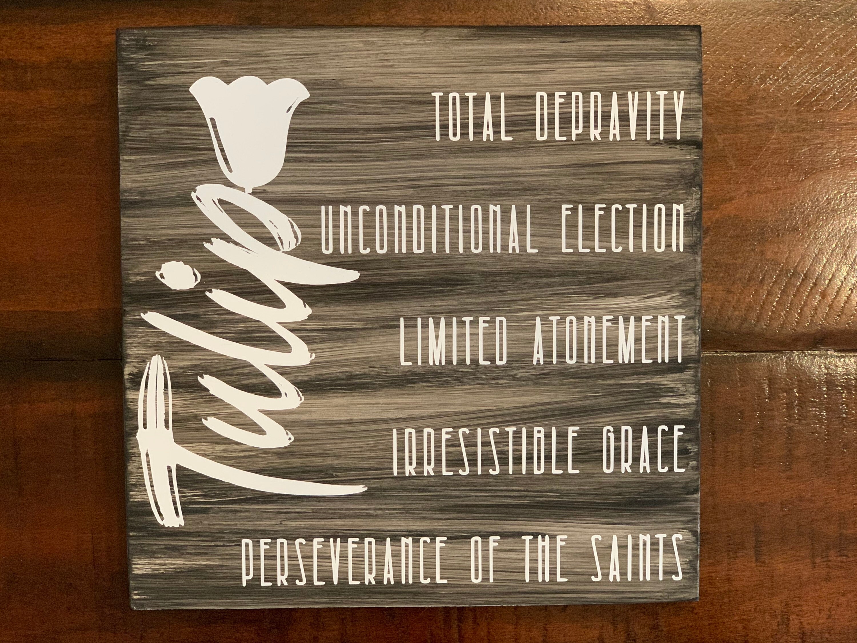 Reformed Theology TULIP Sign Religious Wall Art - Etsy