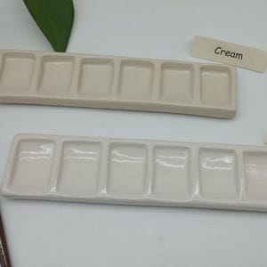 Custom (MTO) 8" Crescent Moon Palette, Hand Carved Ceramic Palette ...