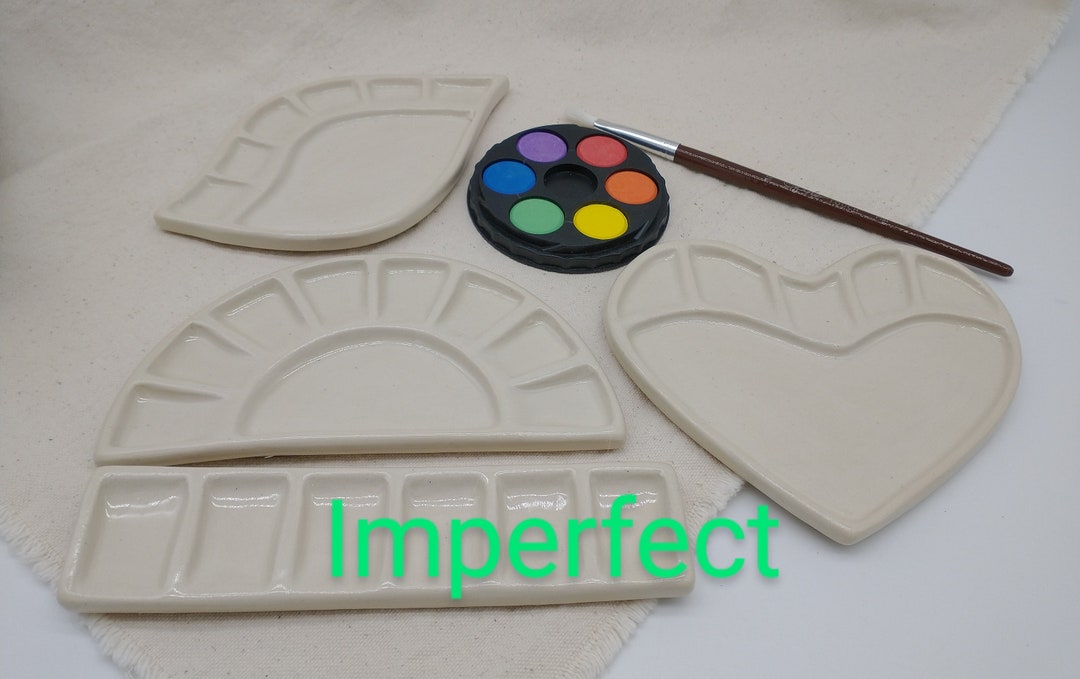 Imperfect 6" Palettes, Seconds, Ceramic, Several Designs, Discounted ...