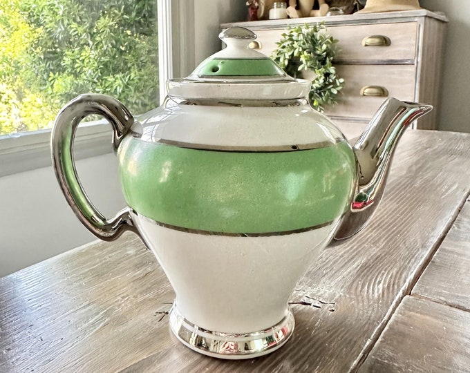 Vintage 1940's Mccormick & Co Banquet Teas Balto Teapot, Green MCM Mid ...