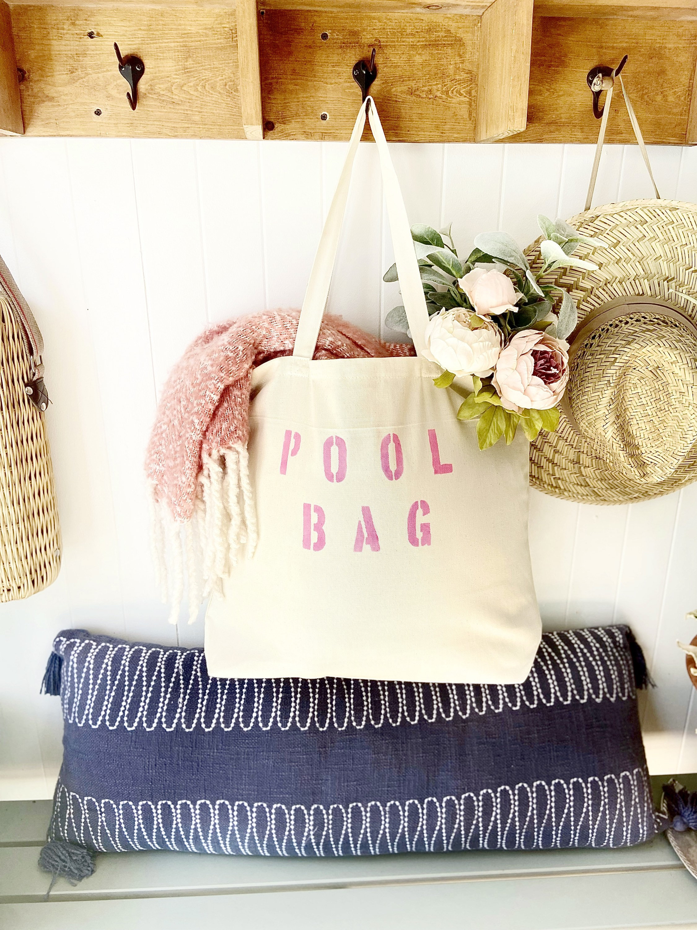 Oversized Canvas Pool Tote Bag, Summer Travel Bag - Etsy