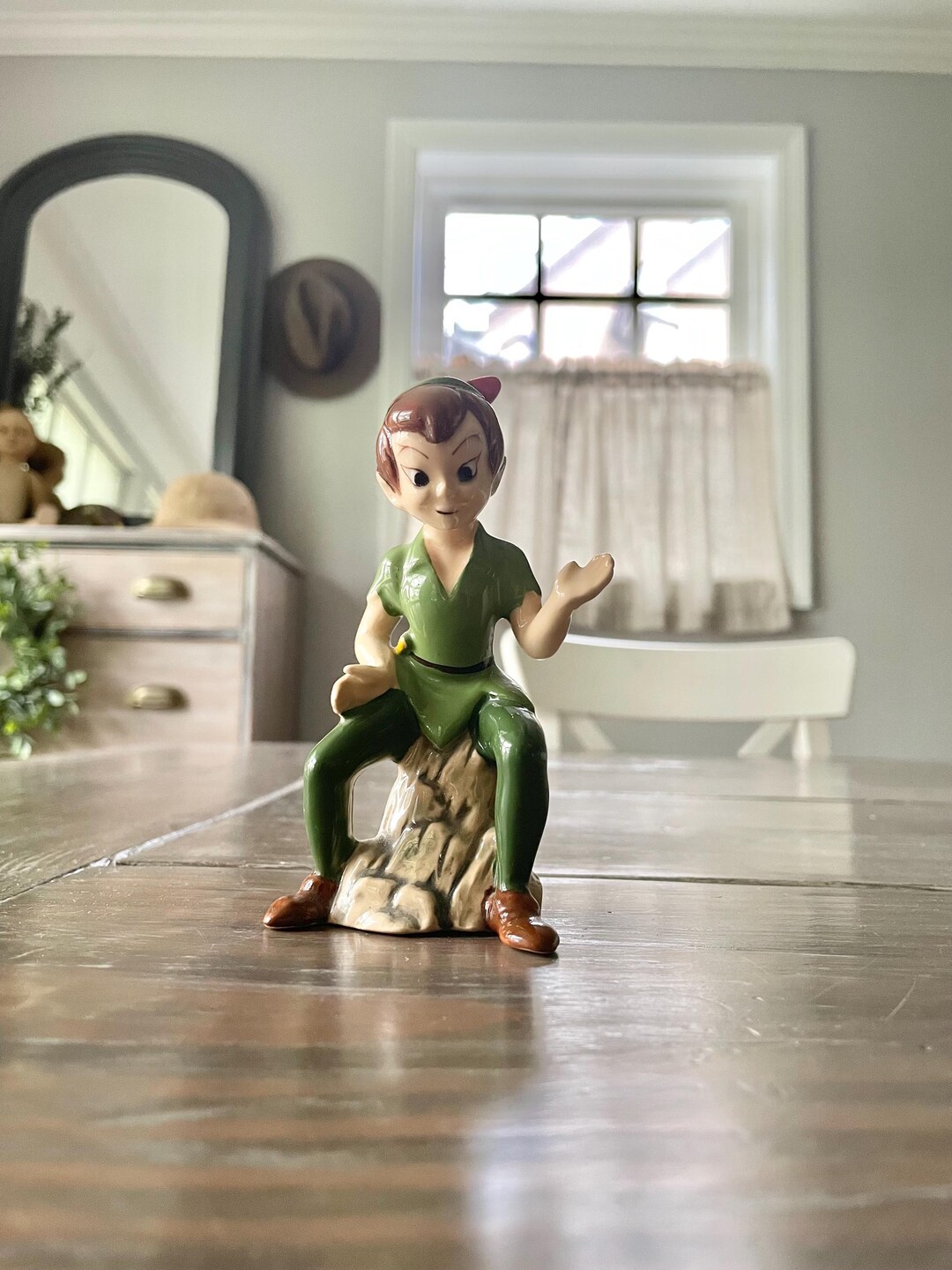 Vintage Walt Disney Ceramic Peter Pan Figurine Made in Japan ...