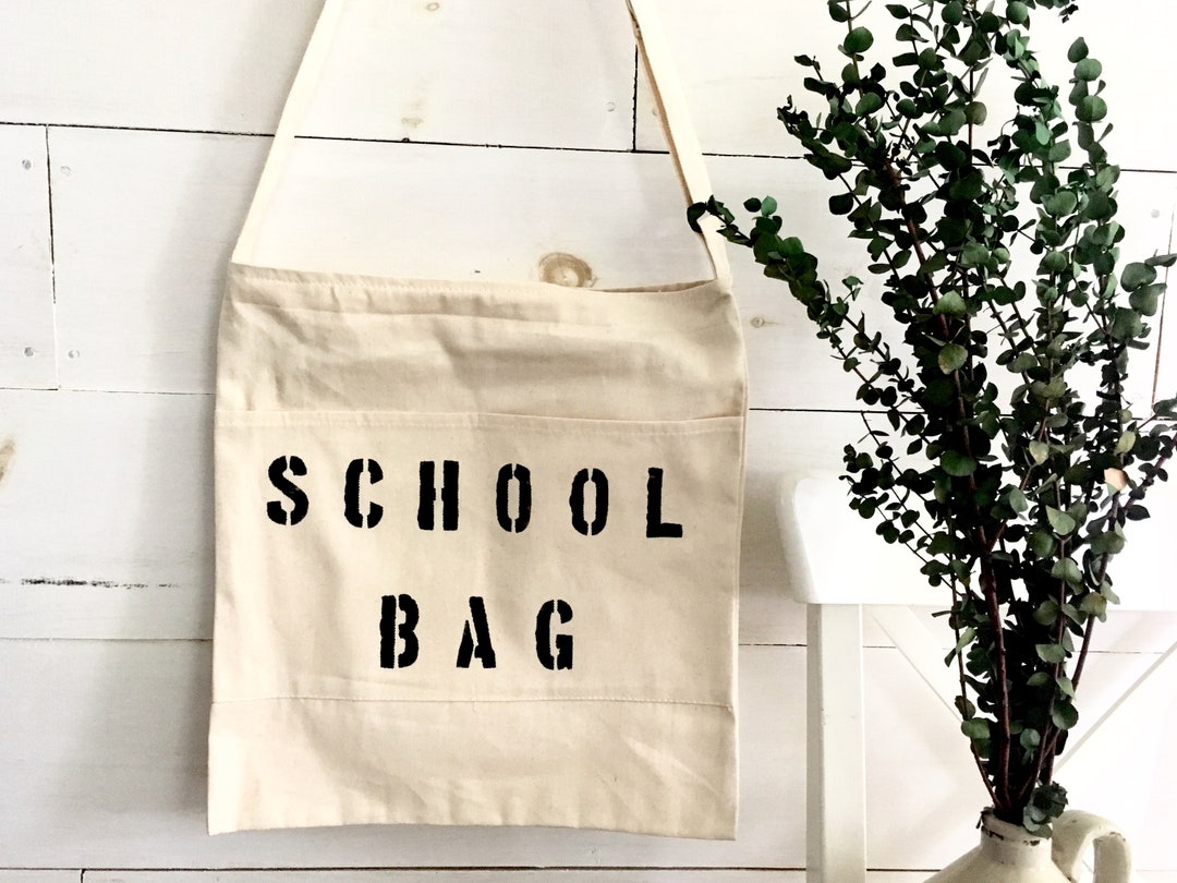 SCHOOL Crossbody Bag, Back to School Gift Idea, School Bag, Book Bag ...