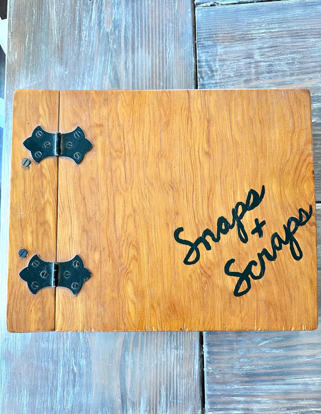 Vintage Wooden Scrapbook Used With Blank Pages, See Video - Etsy