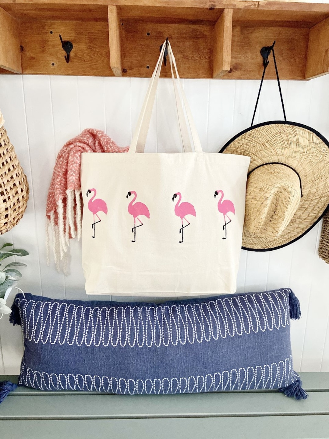 Flamingos Over Sized Tote, Reusable Shopping Bag, Flamingo Bag, Cute ...