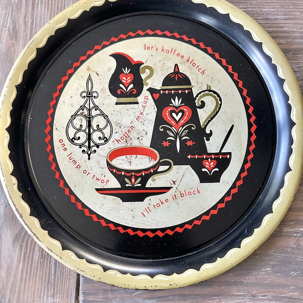 Vintage Metal Tray - Etsy