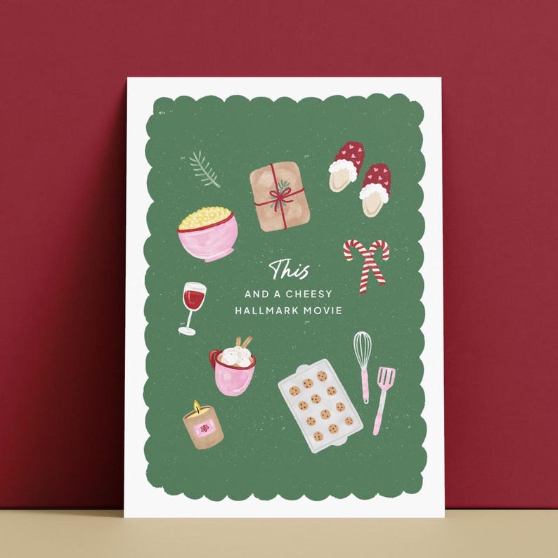 This and a Hallmark Movie Christmas Card - Hallmark Movie, Festive ...