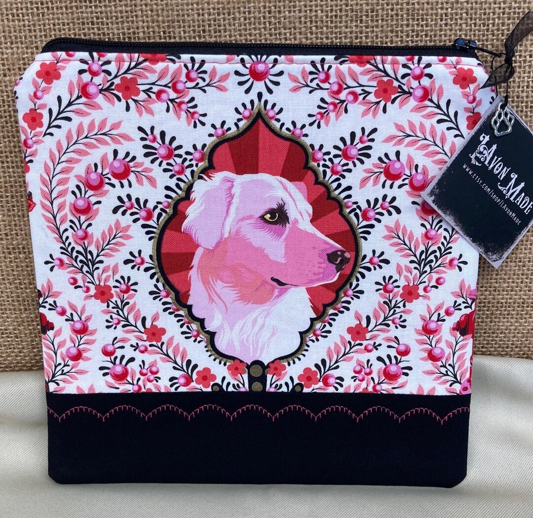 Labrador Puppy Dog Eyes Zippered Pouch in Blossom - Etsy
