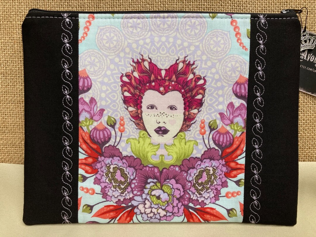 Tula Pink's 16th Century Selfie Zippered Pouch *plum - Etsy