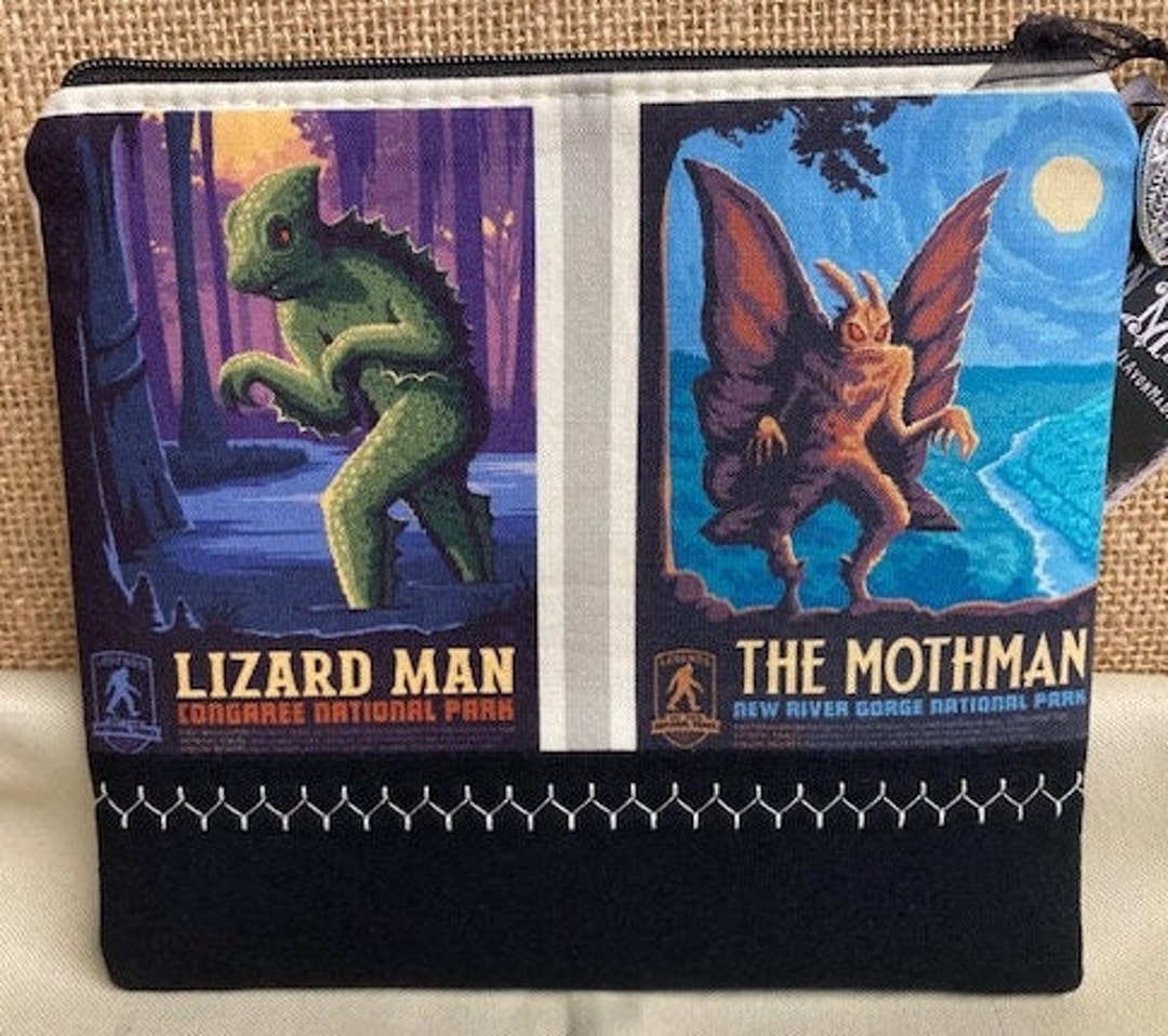 Legends Zippered Pouch S. Mothman / Lizard Man - Etsy