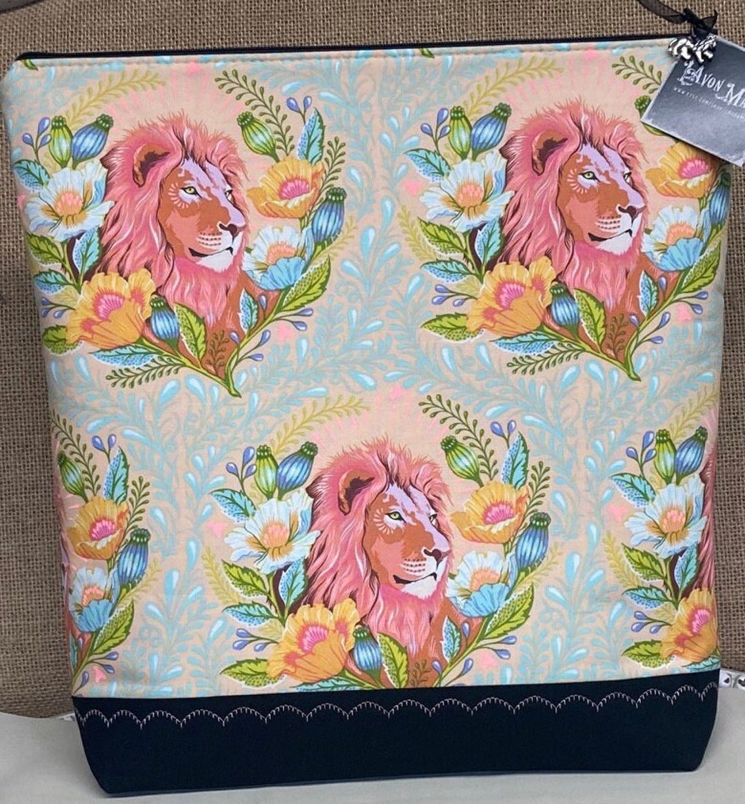 Good Hair Day Zippered Pouch XL in Luner *yarn / Craft Pouch - Etsy