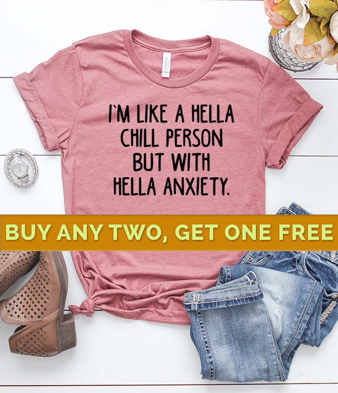 I'm Like a Hella Chill Person but With Hella Anxiety - Etsy