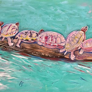 Lowcountry Turtles on a Log - Etsy