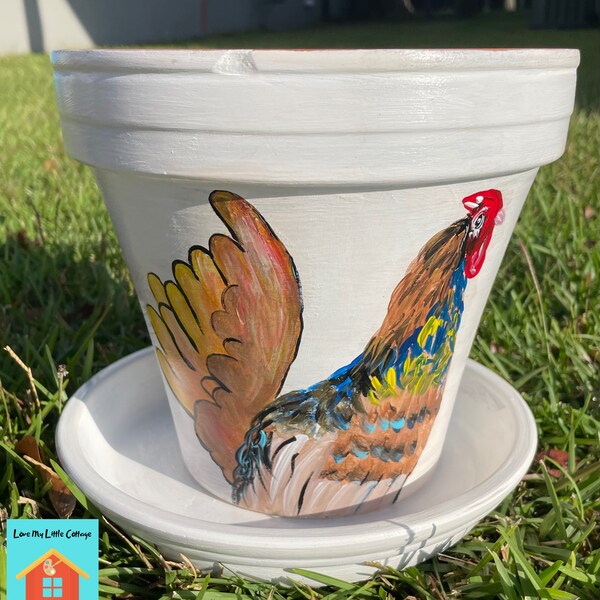Hand Painted Chicken - Etsy
