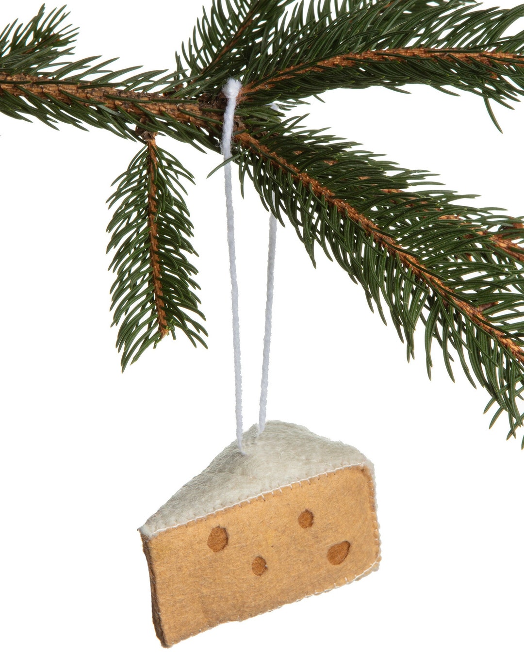 Felt Ornament, Cheese Wedge, Brie, Cheese Ornament, Felt Christmas ...