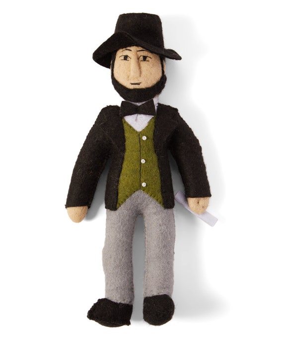 Felt Doll Abraham Lincoln Doll Lincoln Historical Figures Etsy