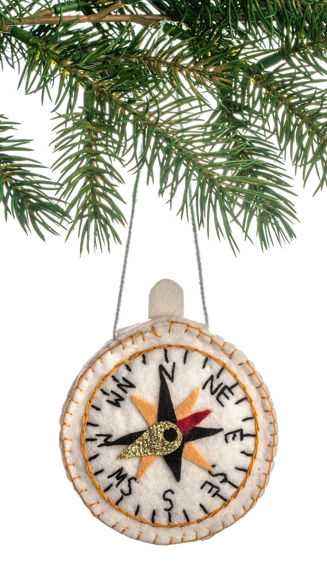 Felt Ornament, Compass, Felt Christmas Ornament - Etsy